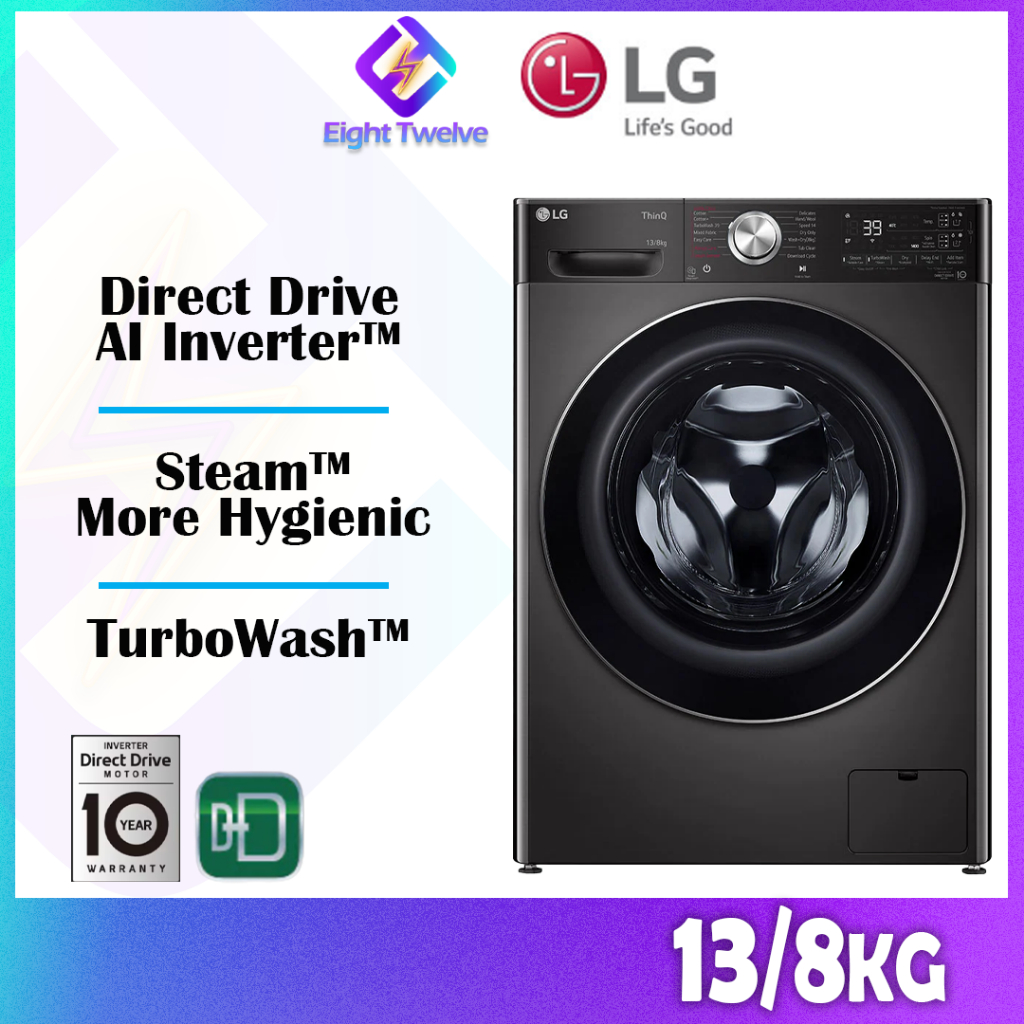 [FREE DELIVERY] LG Front Load Washer with AI Direct Drive™, Steam+ ...