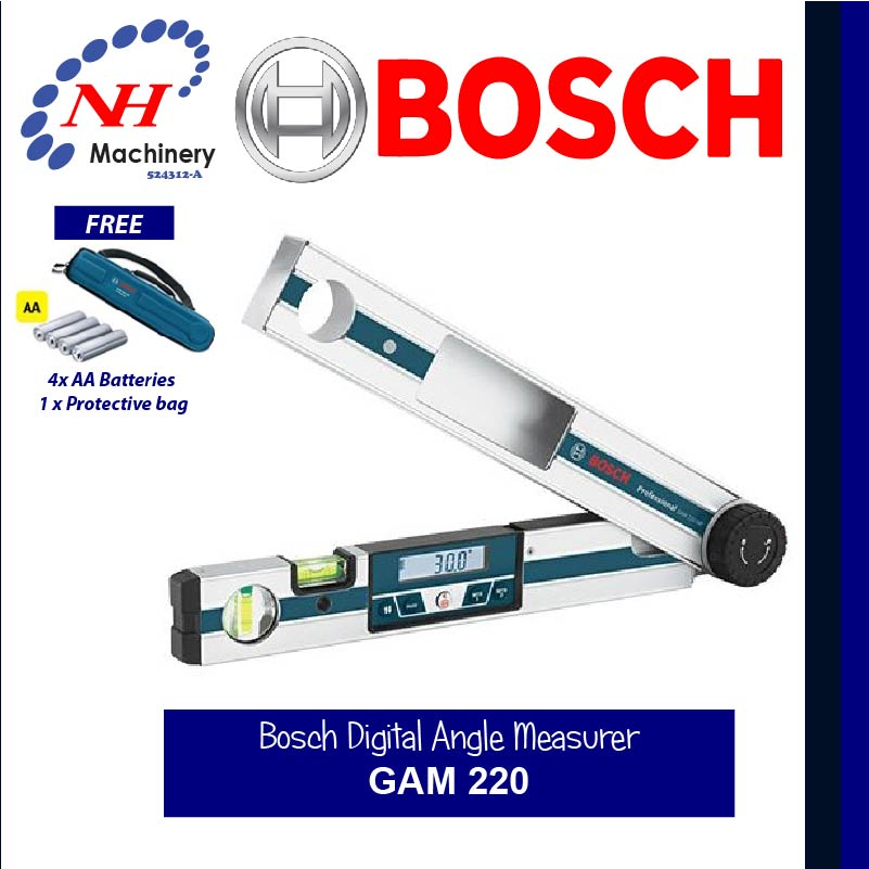 BOSCH GAM 220 - DIGITAL ANGLE MEASURER | Shopee Malaysia