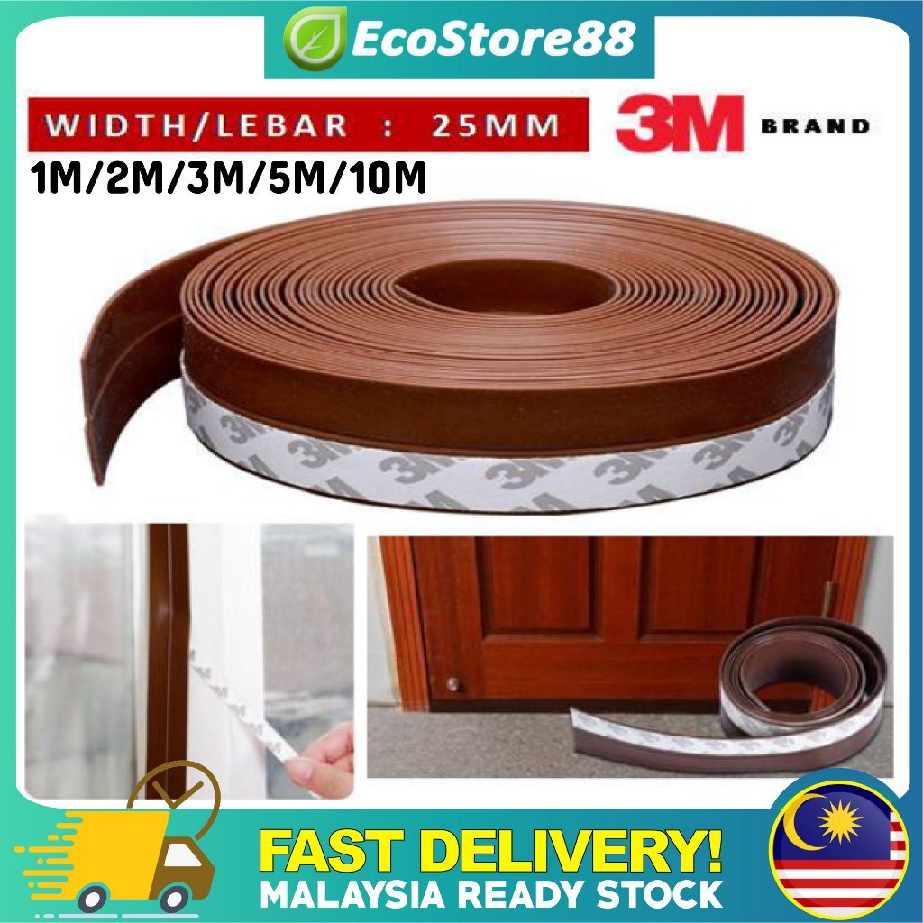 3M Door Seal Block Self-Adhesive Silicone Strip Door Strip Habuk Anti ...