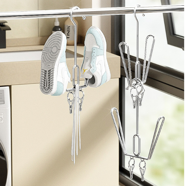 ShoeS Hanger Hanging Shoe Organizer, Hanging Shoes Rack Sock Drying ...