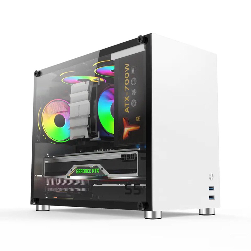 METALFISH S5 Computer Case Gaming PC Chassis Support MATX/ITX 24.5*24 ...