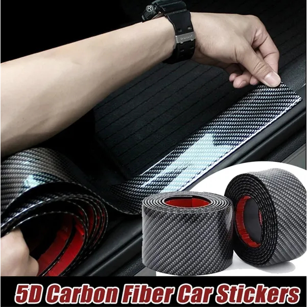 5D Carbon Fiber Sticker Car Motor Side Door Step Panel Bodykit Bumper ...
