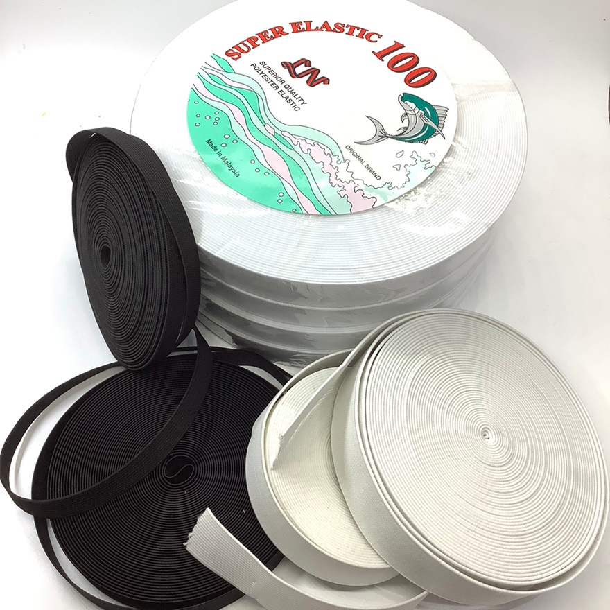 Fish Brand Super Elastic Band Getah Kain Keras 0.5" 3/4" 1" 1.25" 1.5 ...