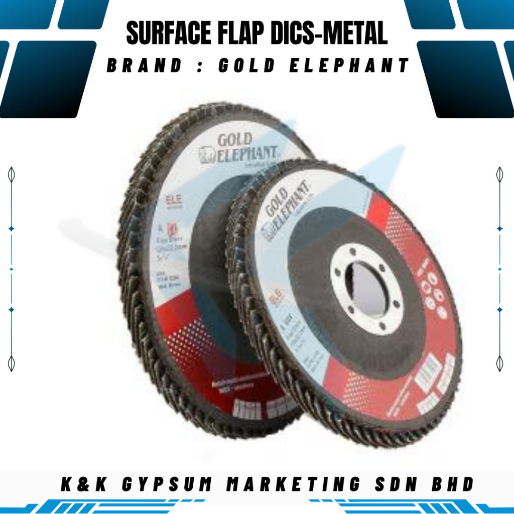 GOLD ELEPHANT INDUSTRIAL LINE SURFACE FLAP DISC UNIVERSAL USE ON ALL ...