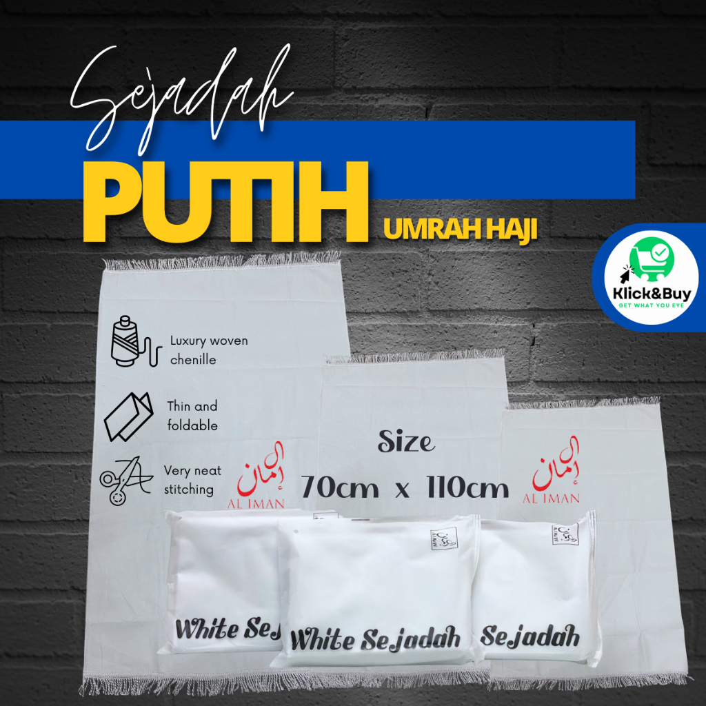 Seajdah Putih Kosong Umrah & Haji (Klick&Buy) | Shopee Malaysia