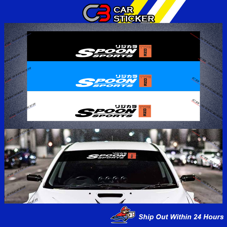 SPOON SPORTS TYPE ONE CAR SUNSHIELD STICKER CUTTING / S03 | Shopee Malaysia