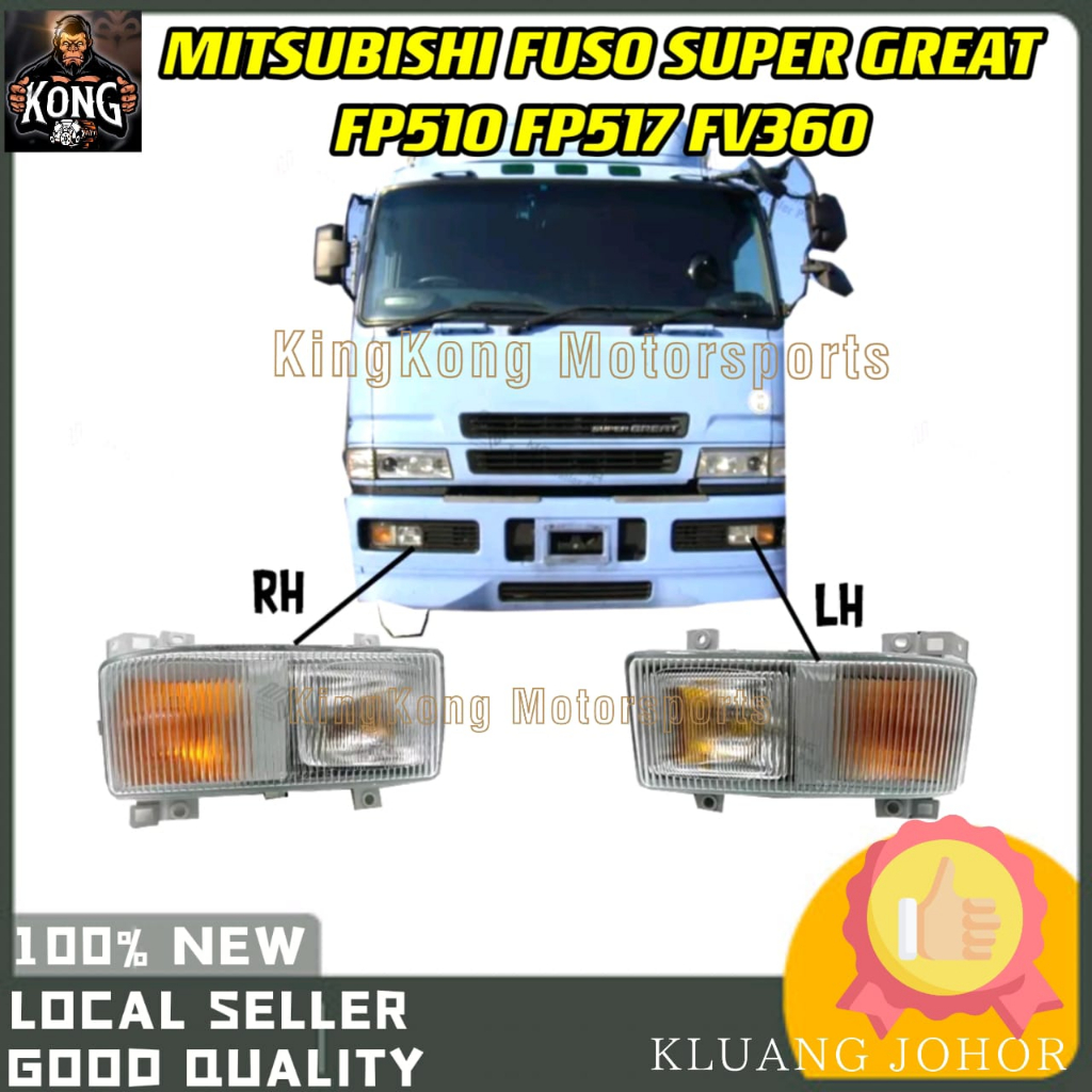 MITSUBISHI FUSO SUPER GREAT FP510 FP517 FV360 FRONT BUMPER FOG LAMP ...