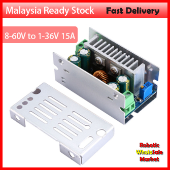 DC-DC 8-60V to 1-36V 15A 200W Synchronous Step-down Buck Converter ...