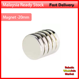 20mm x 1mm/2mm/3mm/5mm Rare Earth Neodymium Round Magnet | Shopee Malaysia