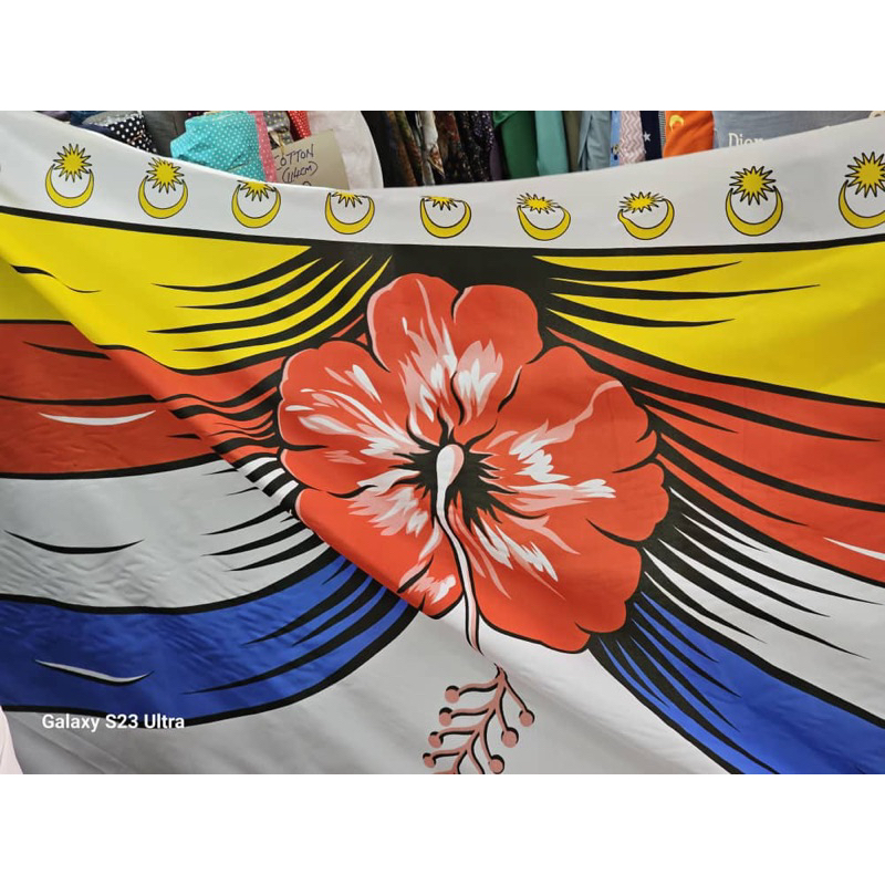 Kain banner Bunga Raya 45inci | Shopee Malaysia