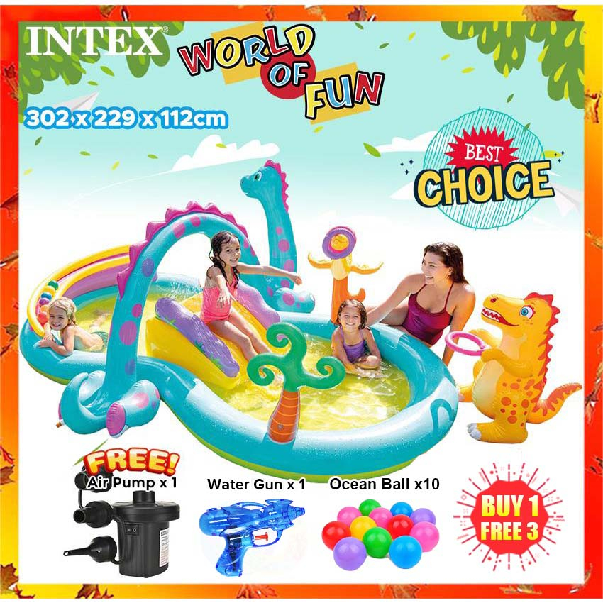 INTEX 57444 / 57135 Dinosaur PlayCenter Children Playground Swimming ...