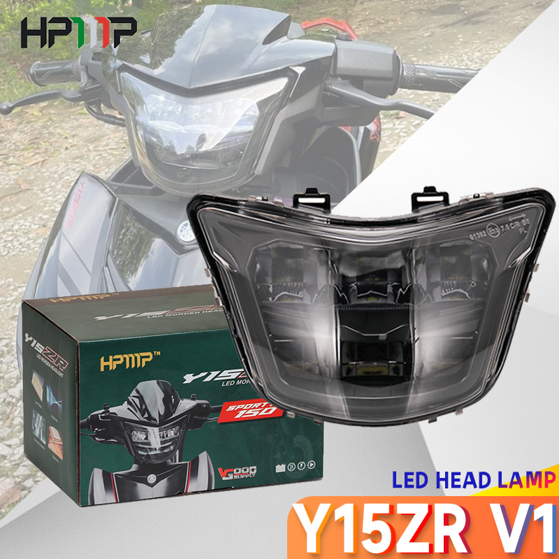 HPMP Y15 V1 LED Head Lamp Headlamp Custom Headlight Lampu Depan Clear/Smoke LED Light Yamaha ...