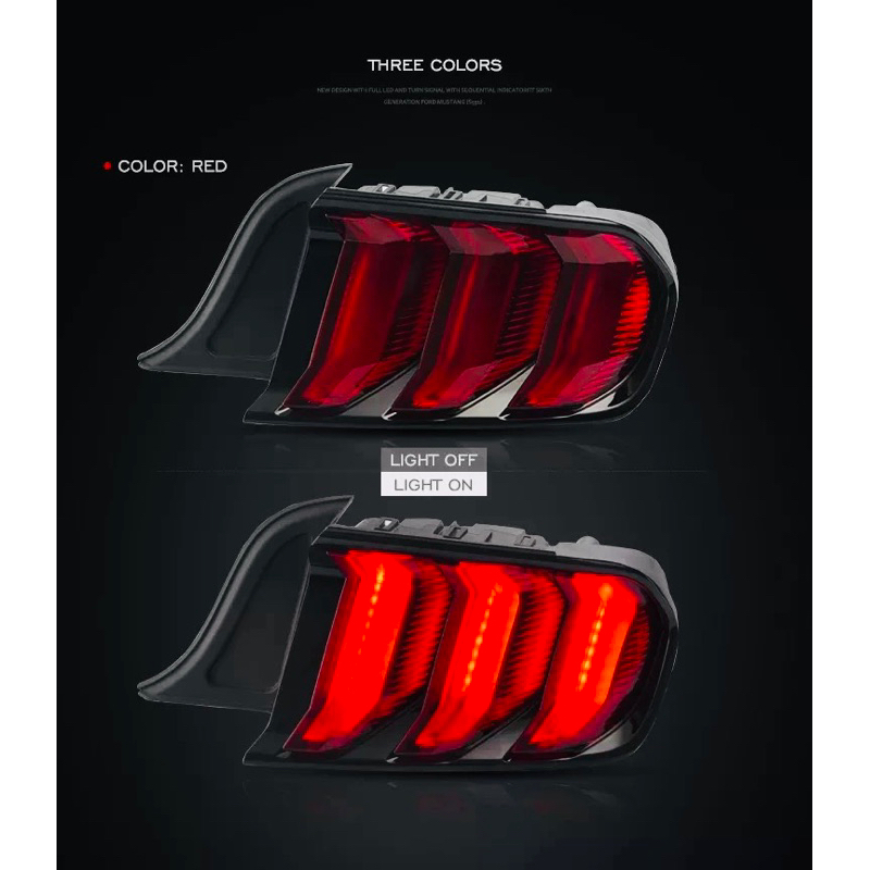 Ford Mustang 2015 2016 2017 2018 2019 2020 GT350 GT500 led tail lamp ...