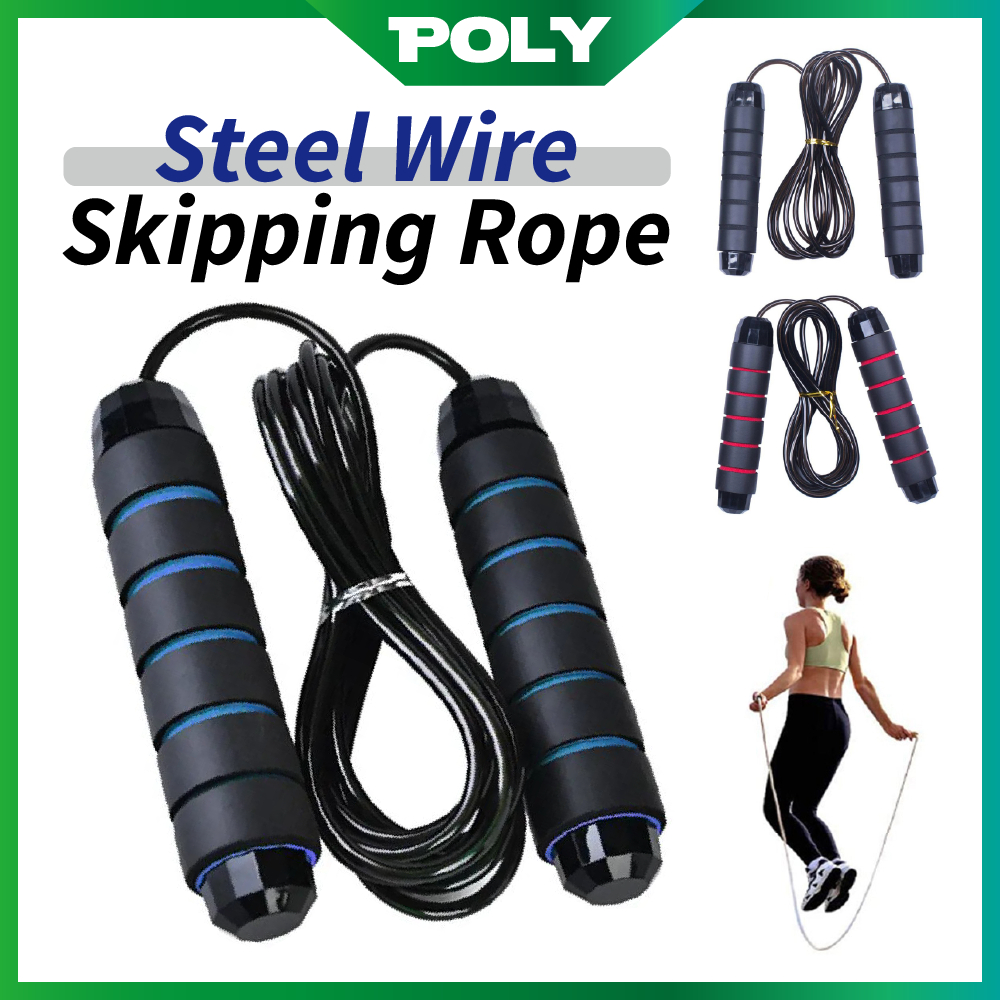 Weight-bearing Skipping Rope Steel Wire Jump Rope Tangle-Free with Ball ...