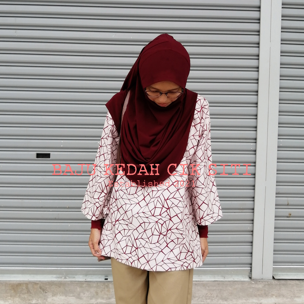 BAJU KEDAH CIK SITI Floral, Abstract, Checkered/Plaid Pattern BAJU OPAH ...