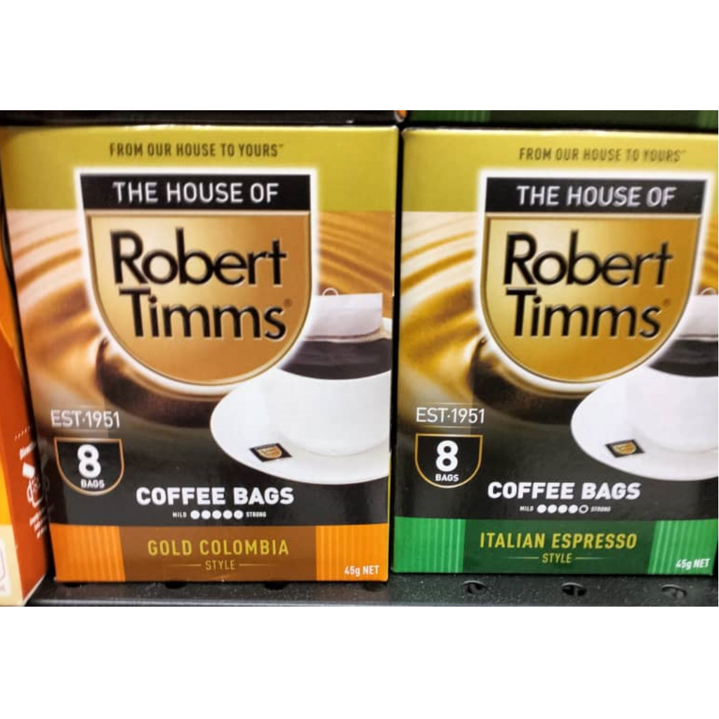 The House of Robert Timms Italian Espresso Style Coffee Bags 8S, 45g ...