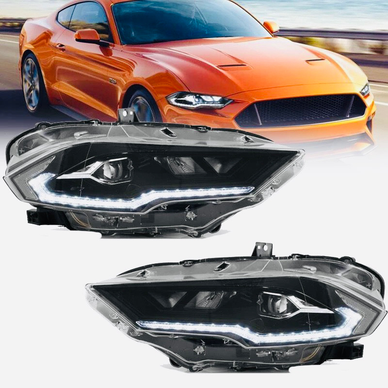 Ford Mustang 2018 2019 2020 LED projector Headlight headlamp head lamp ...