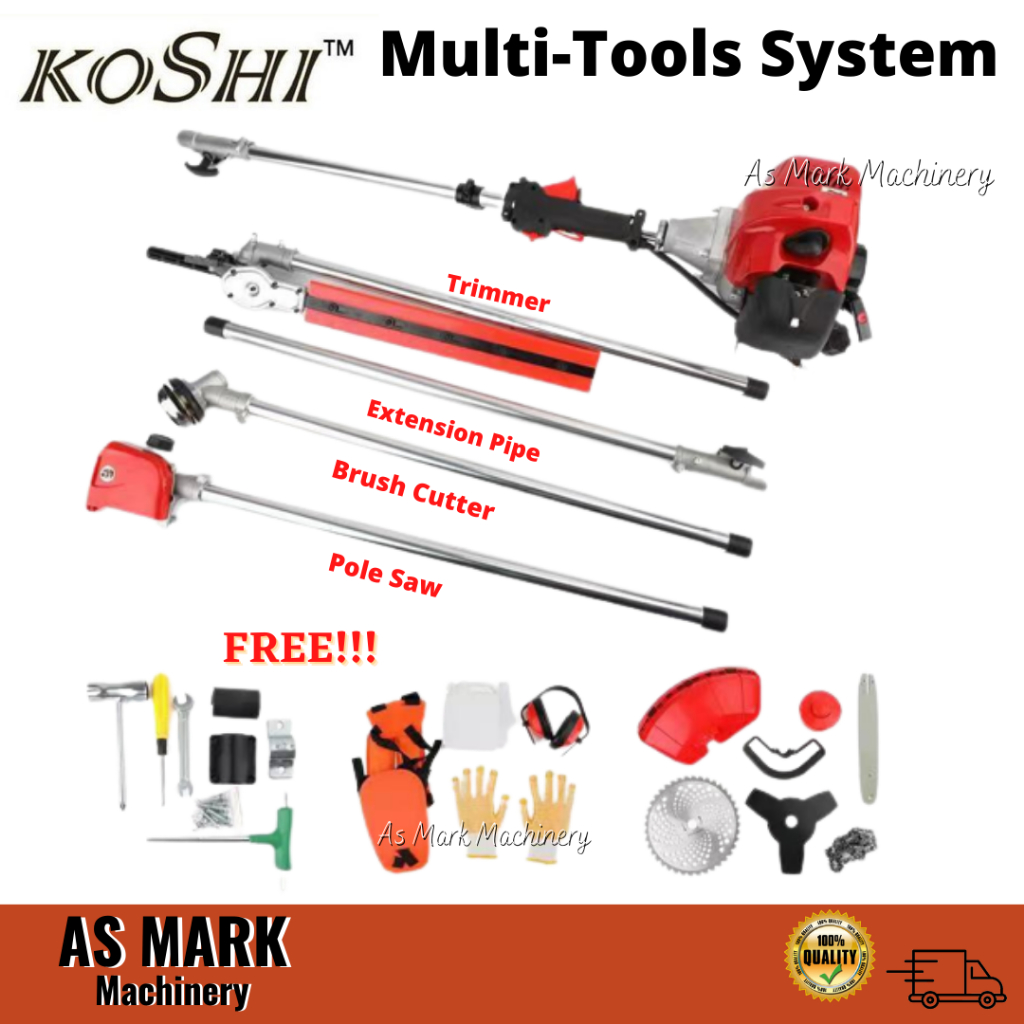 OGAWA /KOSHI Garden Multi-Tools System (4-in-1 : Brush Cutter in Blade & Cutter Line, Hedge ...
