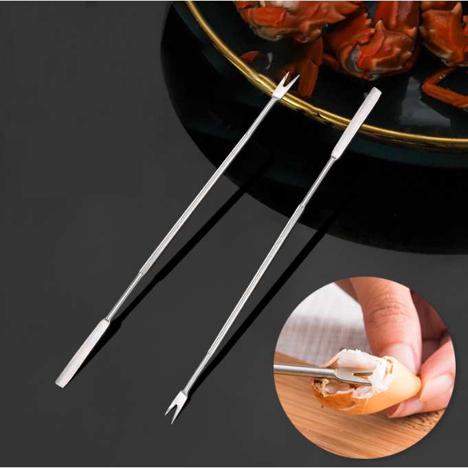 1 Pc Stainless Steel Crab Meat Fork Seafood Removal Lobster Leg Pick ...
