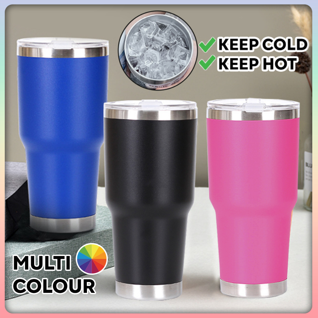 900ml Amazing Thermos Cup Ice Cup Keep Cold & Hot 304 Stainless Steel Thermal Bottle Cup Pemanas ...