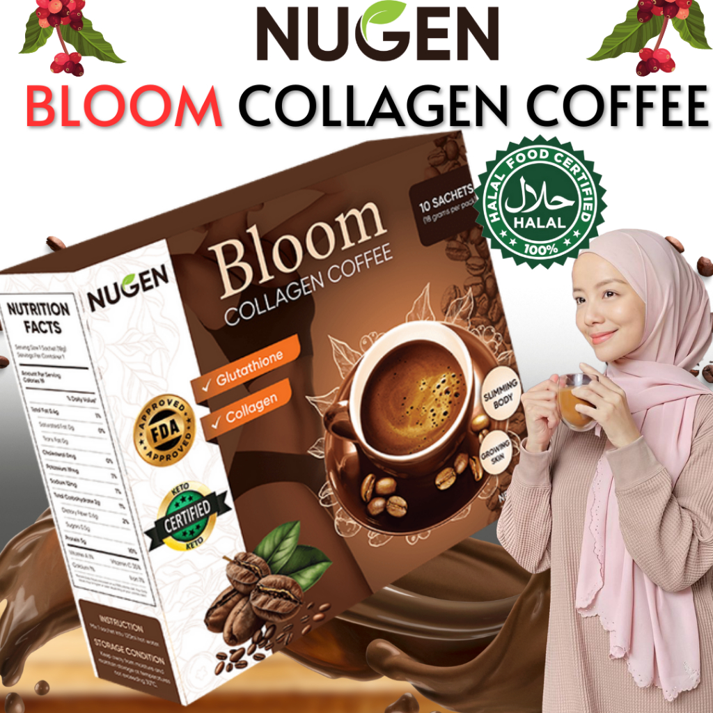 Nugen Bloom Collagen Coffee Original collagen glutathione supplements ...