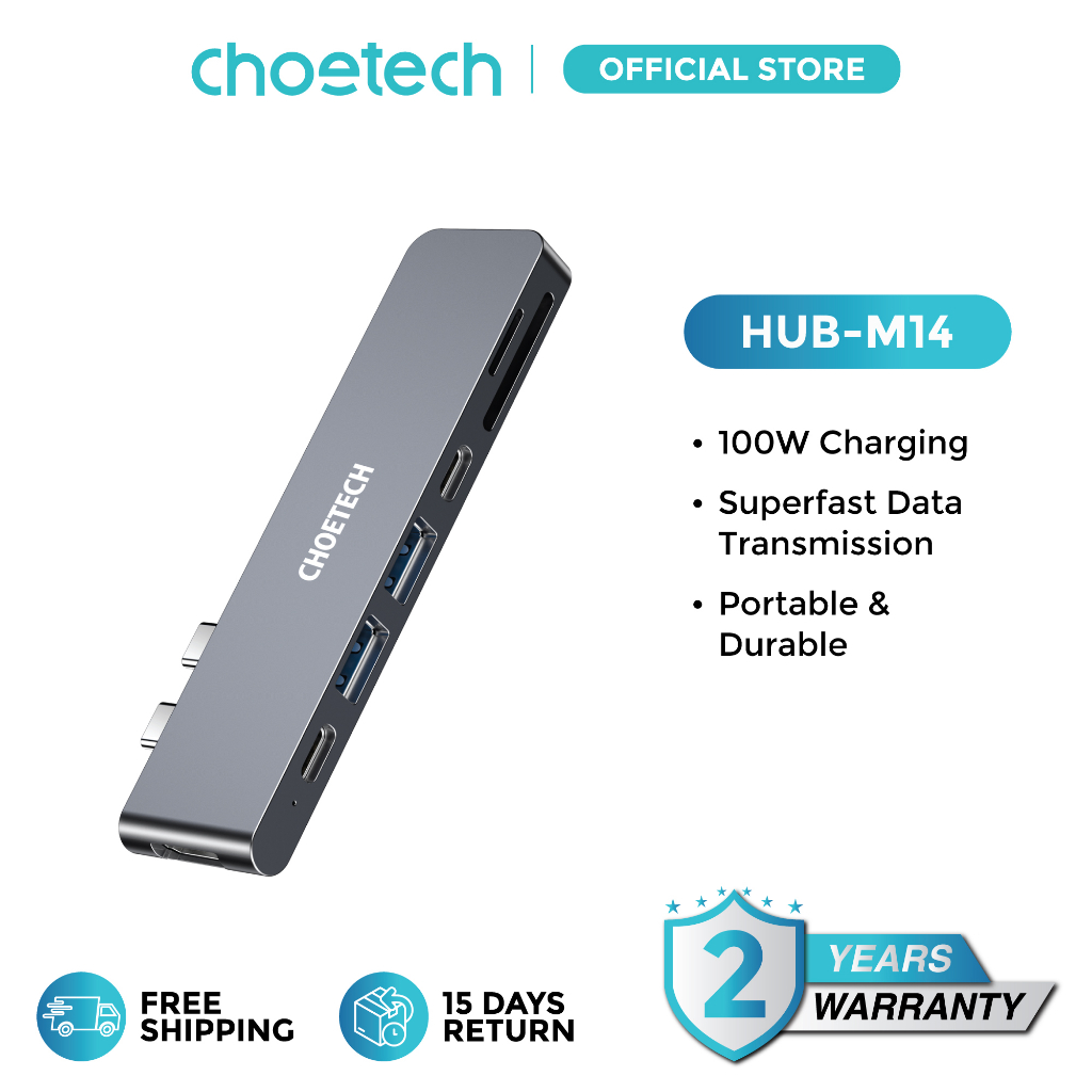 Choetech Hub M14 7 In 2 Macbook Multiport Adapter Type C Hub 4k Hdmi