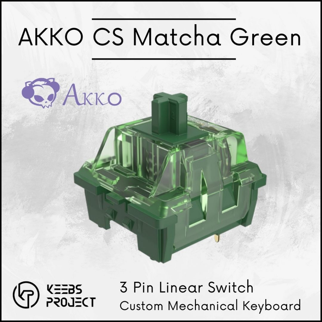 [Ready Stock] New Akko CS Matcha Green Linear 3pin Tactile Switches for ...