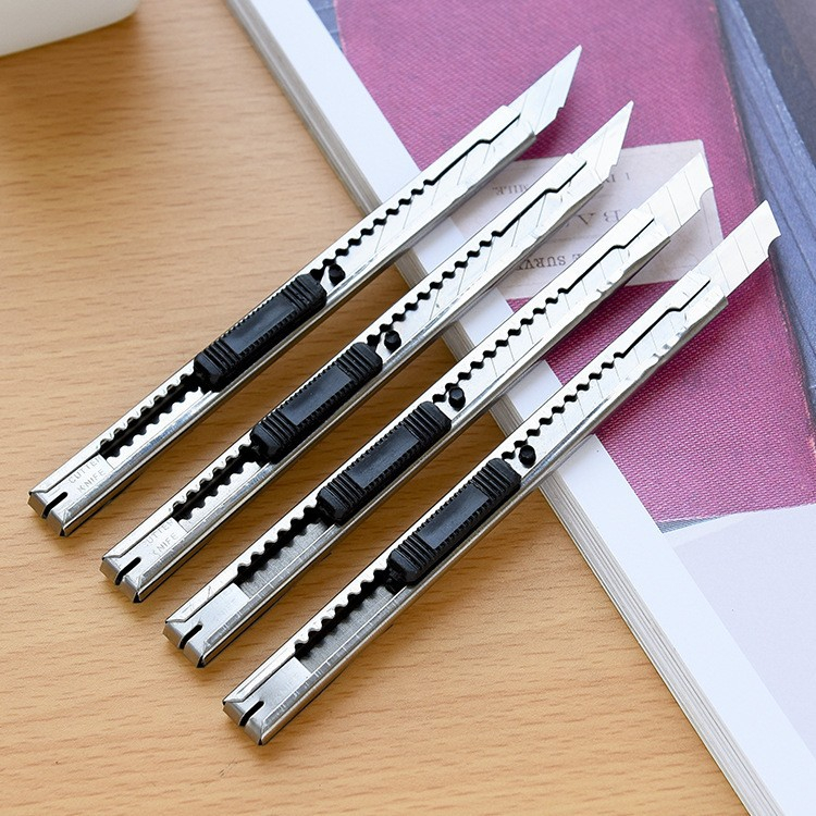 4 Pcs Stainless Steel Utility Knife Metal Paper Knife Student ...