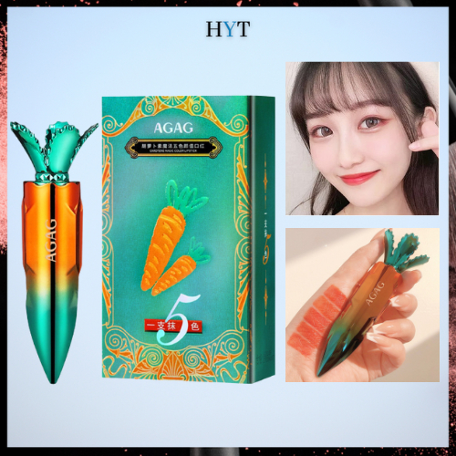 AGAG 5 Color Carotene Lipstick Set Magics Temperature Changing Colors ...