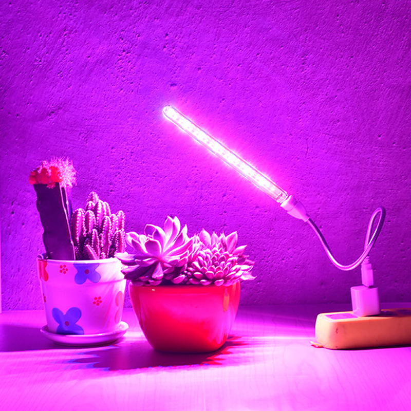 10W DC 5V USB LED Plant Growth Light Portable Rotating Flexible Full ...