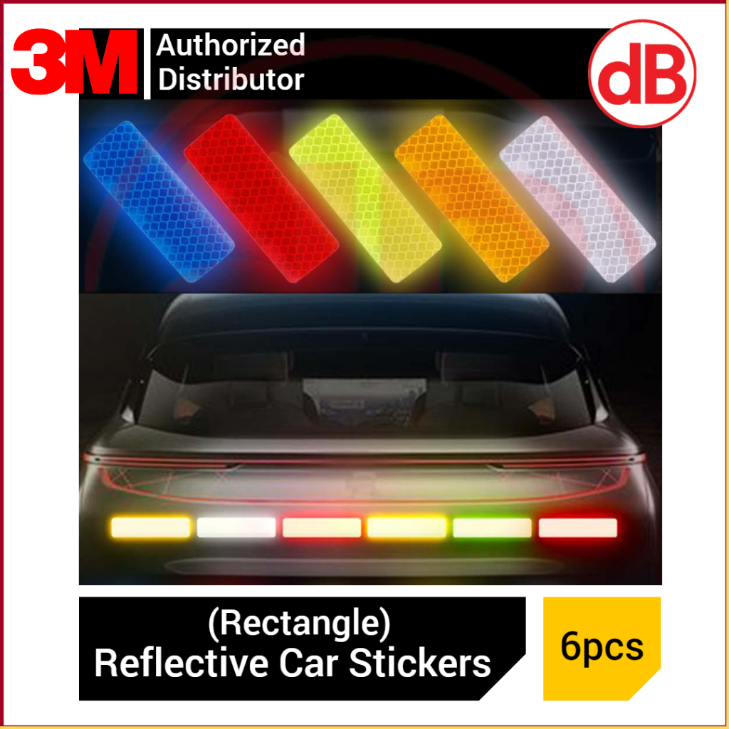 3M Hip Rectangle Reflective Car Sticker (30mm x 80mm / 50mm x 80mm ...