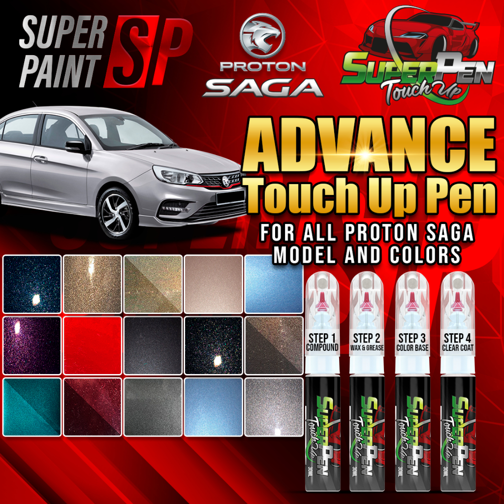 4in1 Touch Up Paint Proton Saga Advance SUPERPEN Original Factory Color ...