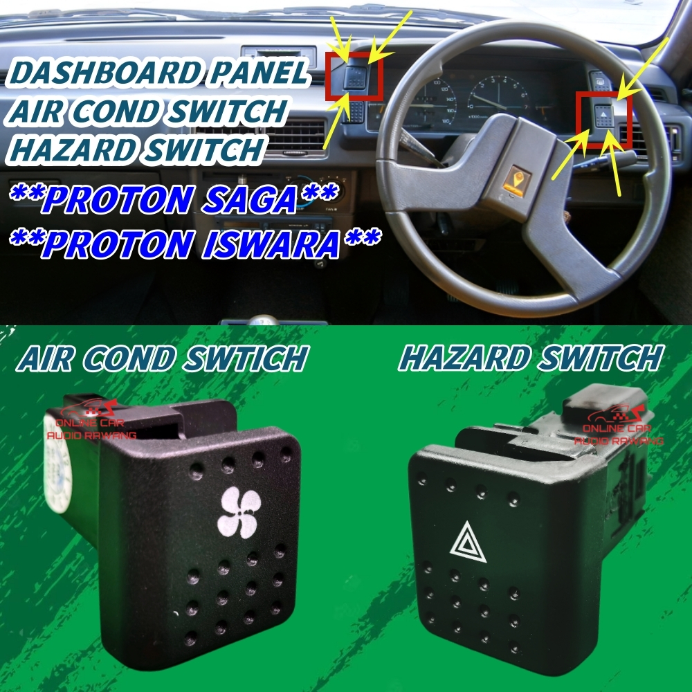 Proton Saga / Proton Iswara Hazard Switch/Air Cond Switch/Emergency ...