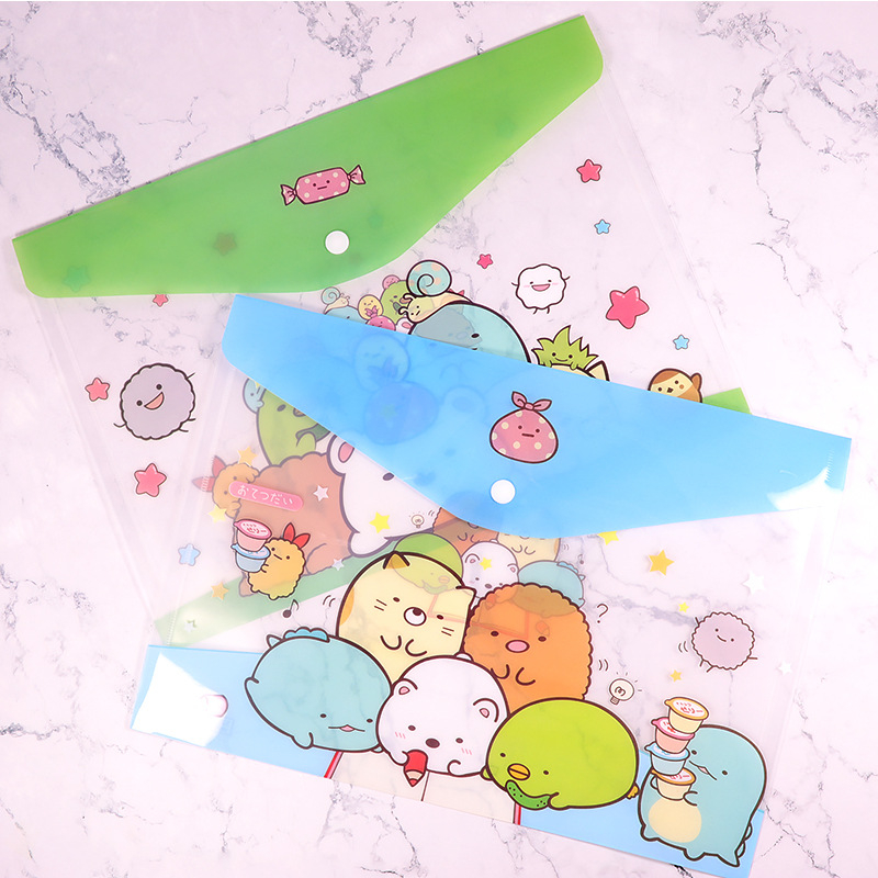 🔥Ready Stock🔥 A4 size Cute Cartoon Pocket File Button Folder | Shopee ...
