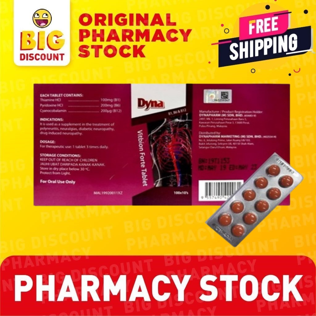 DYNA VITBION FORTE VITAMIN B1, B6, B12 UNTUK SARAF URAT SAKIT DAN ...