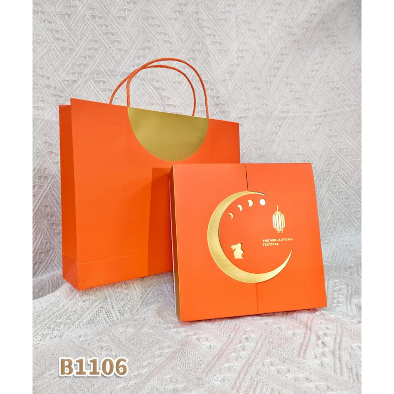 4 hole 100g - 125g Mooncake Box Drawer Orange | Shopee Malaysia