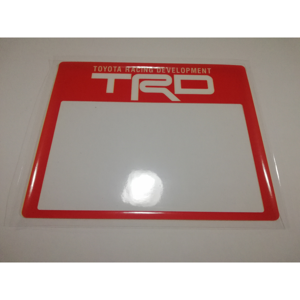 Trd Toyota Racing Development Red White Big Series Roadtax Windscreen ...