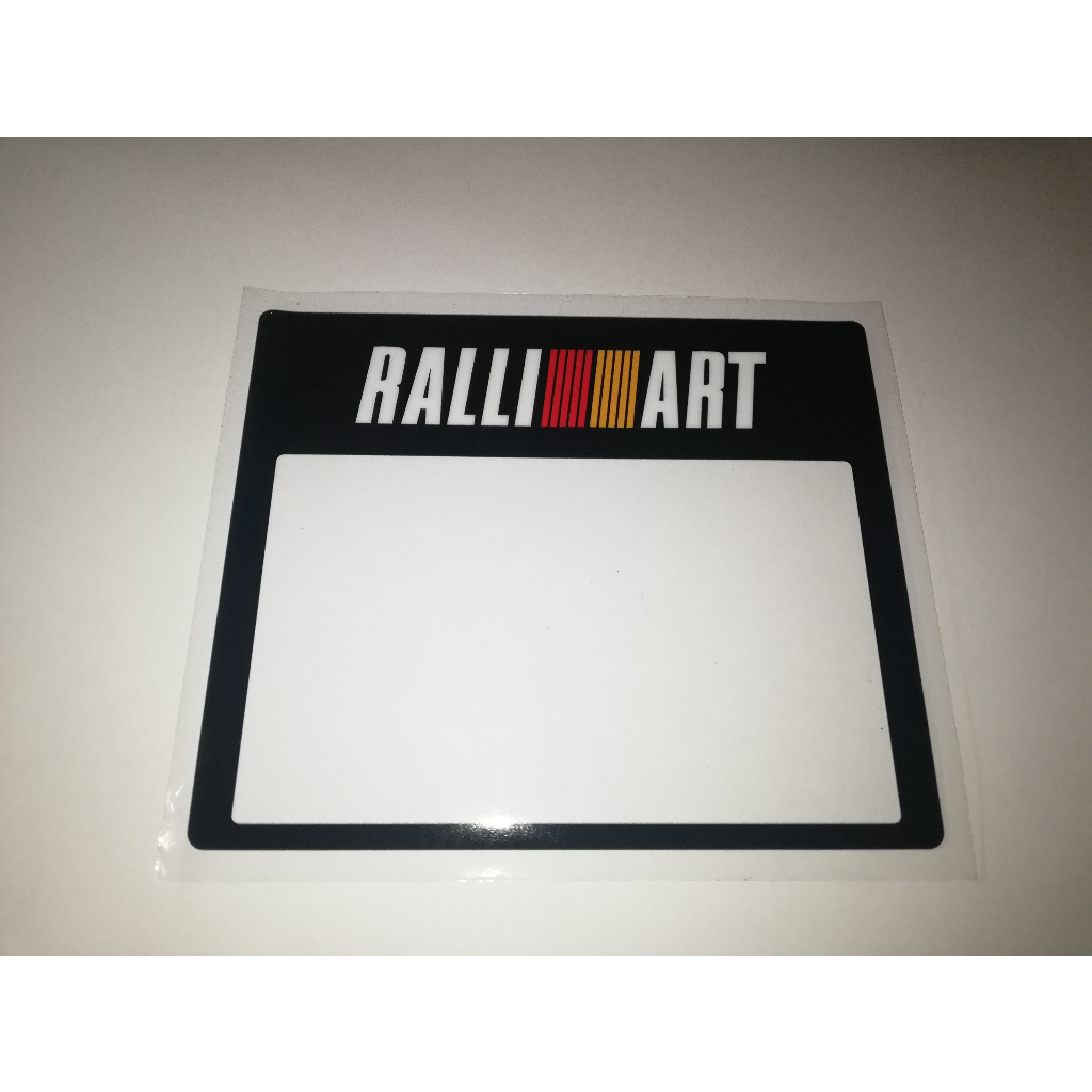 Ralliart Black Mitsubishi Series Roadtax Road Tax Windscreen Decal ...