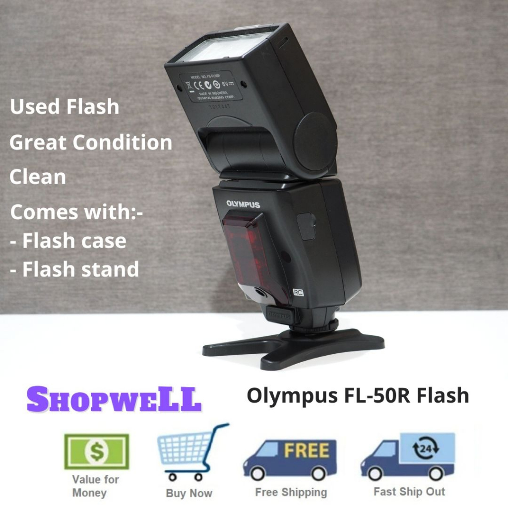 Used Olympus Flash FL-50R for EM1 EM5 EM10 E-M1 E-M5 E-M10 Panasonic ...