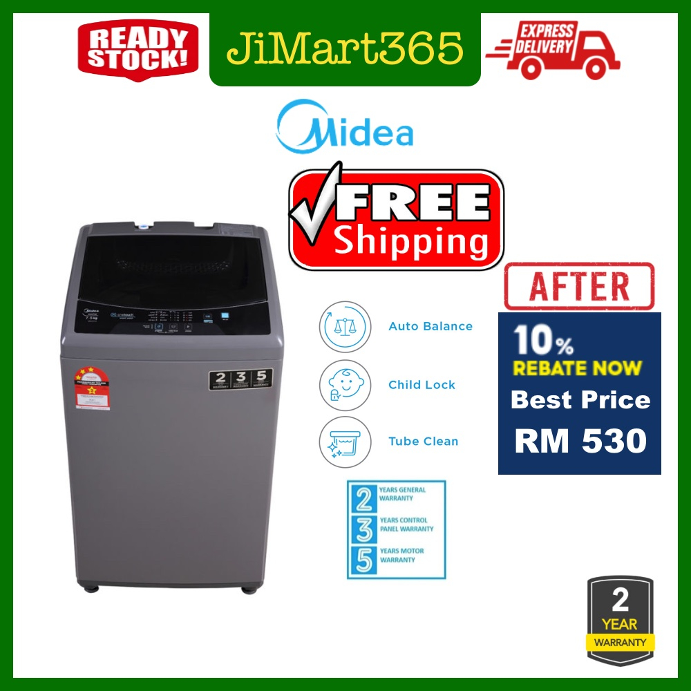 [Free Shipping] Midea Fully Auto Washer Washing Machine (7.5kg) MFW ...