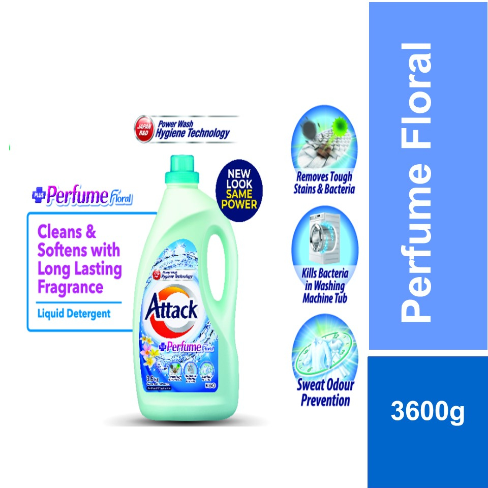 Attack Liquid Perfume Detergent Floral (LATPE) (3600g) | Shopee Malaysia