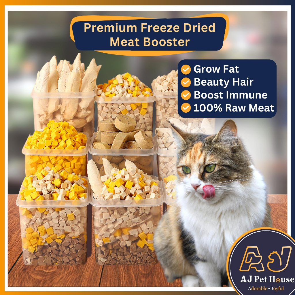 AJPET Booster Gemuk Kucing Freeze Dried Pet Treat Freeze Dried Chicken ...