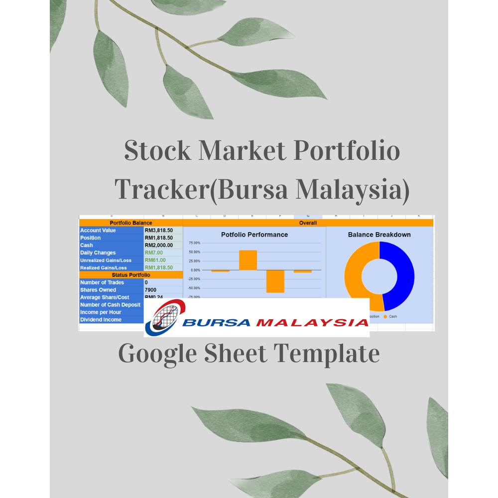 Cek Saham Portfolio with Google Sheet(Saham Bursa Malaysia) | Shopee Malaysia