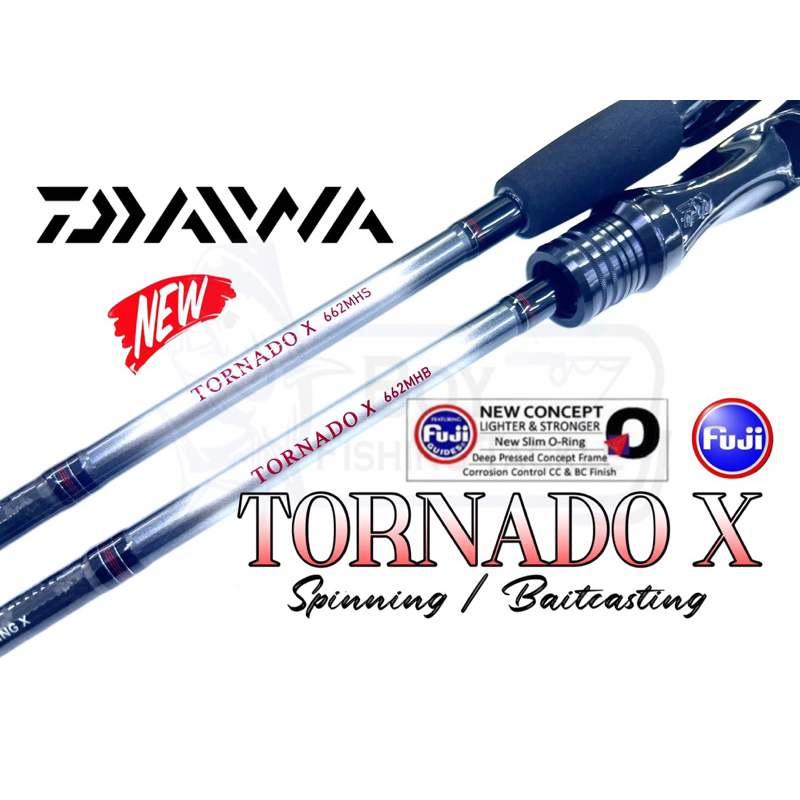 23 DAIWA TORNADO X ROD BAITCASTING SPINNING ROD BC CASTING FISHING ROD | Shopee Malaysia