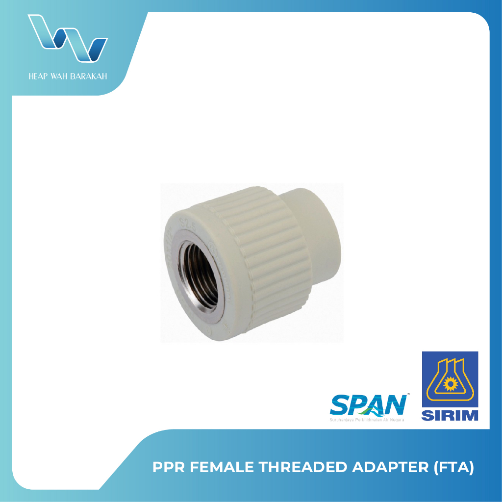 PPR FEMALE THREADED ADAPTER (METAL INSERT) (SIRIM CERTIFIED) | Shopee ...