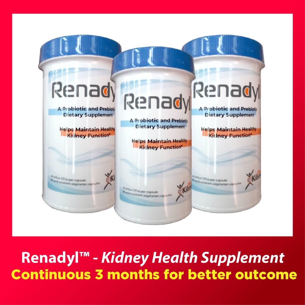 3 x Kidney Renadyl Kidney Probiotic degrade nitrogenuous uremic toxins ...