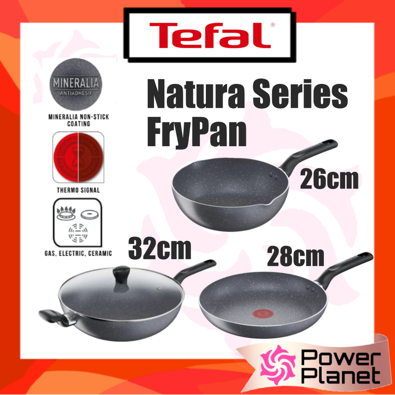Tefal Natura Deep Frypan 26cm B2266595 B22665 / Natura Wokpan lid 32cm B2269495 B22694 / 28cm ...