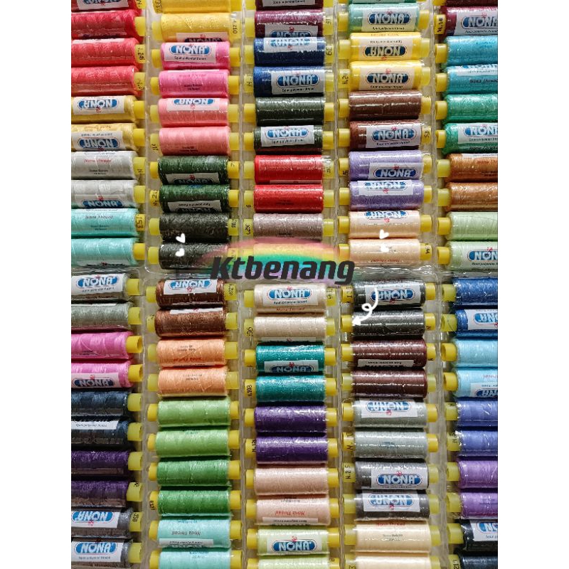 50/100pcs- Nona Benang Jahit 250meter /Spun Polyester Sewing Thread ...