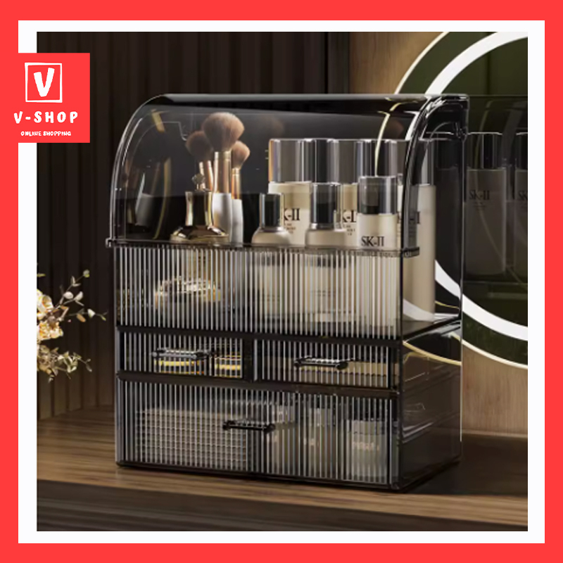 Semi Transparent Cosmetic Storage Make Up Box Organizers | Shopee Malaysia
