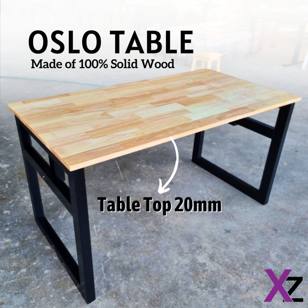 Oslo Table made of 100% Solid Rubber wood 20mm Study Table Office Table ...